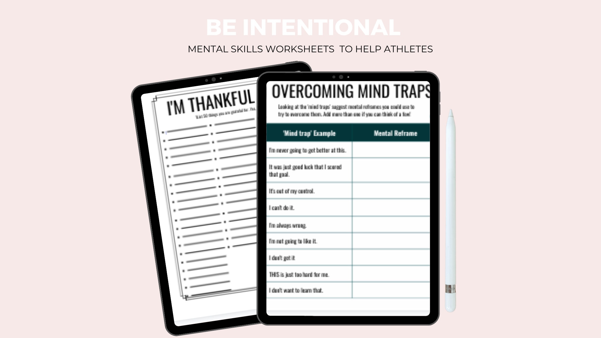 Athlete Mental Skills Worksheets, Confidence, Affirmations, Self Help ...