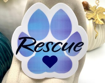 Peace Love Rescue Sticker, Rescue Dog Sticker, Adopt Don't Shop Sticker ...