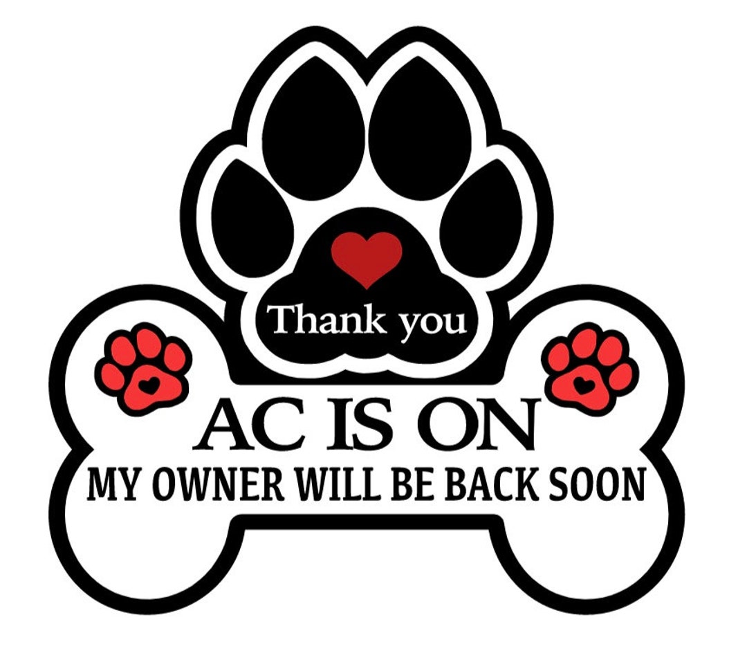 Dog AC Magnet Sign for Your Car. - Etsy