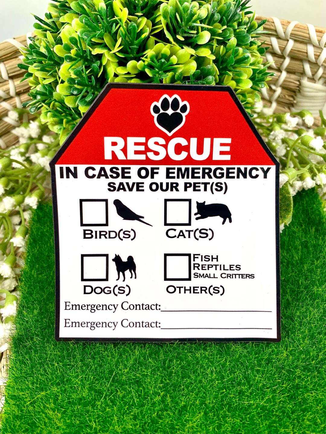 In Case of Emergency Magnetic Door Sign - Etsy