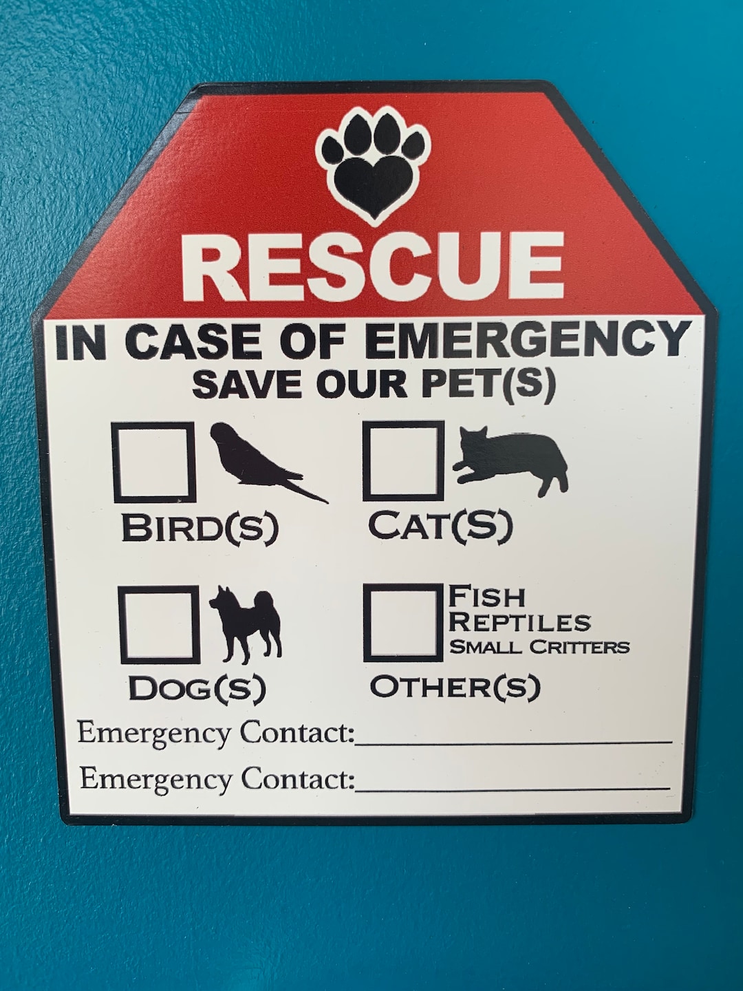 In Case of Emergency Magnetic Door Sign - Etsy