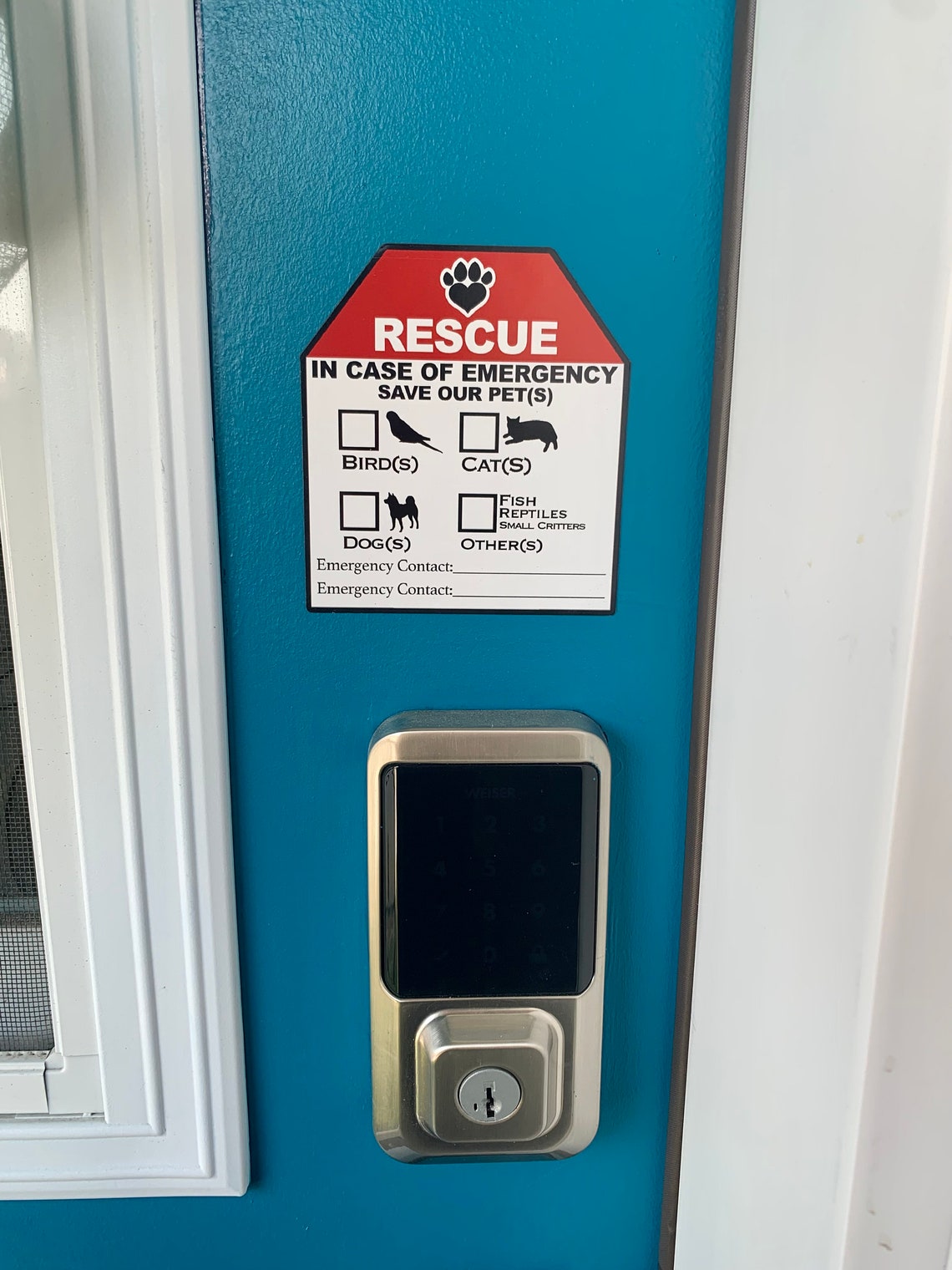In Case of Emergency Magnetic Door Sign - Etsy