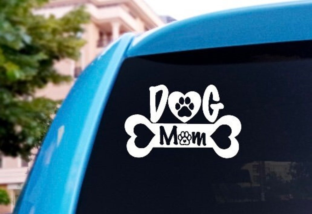 Dog Mom Car Decal - Etsy