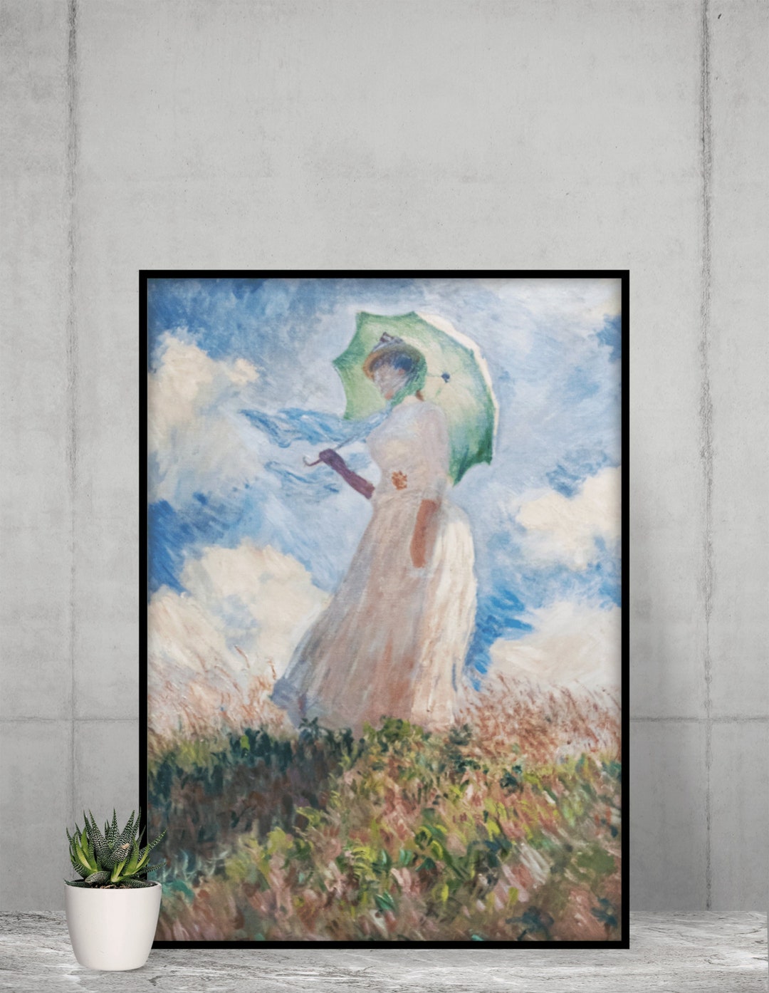 Suzanne Hoschede by Claude Monet, Lady With Umbrella, Digital Print ...