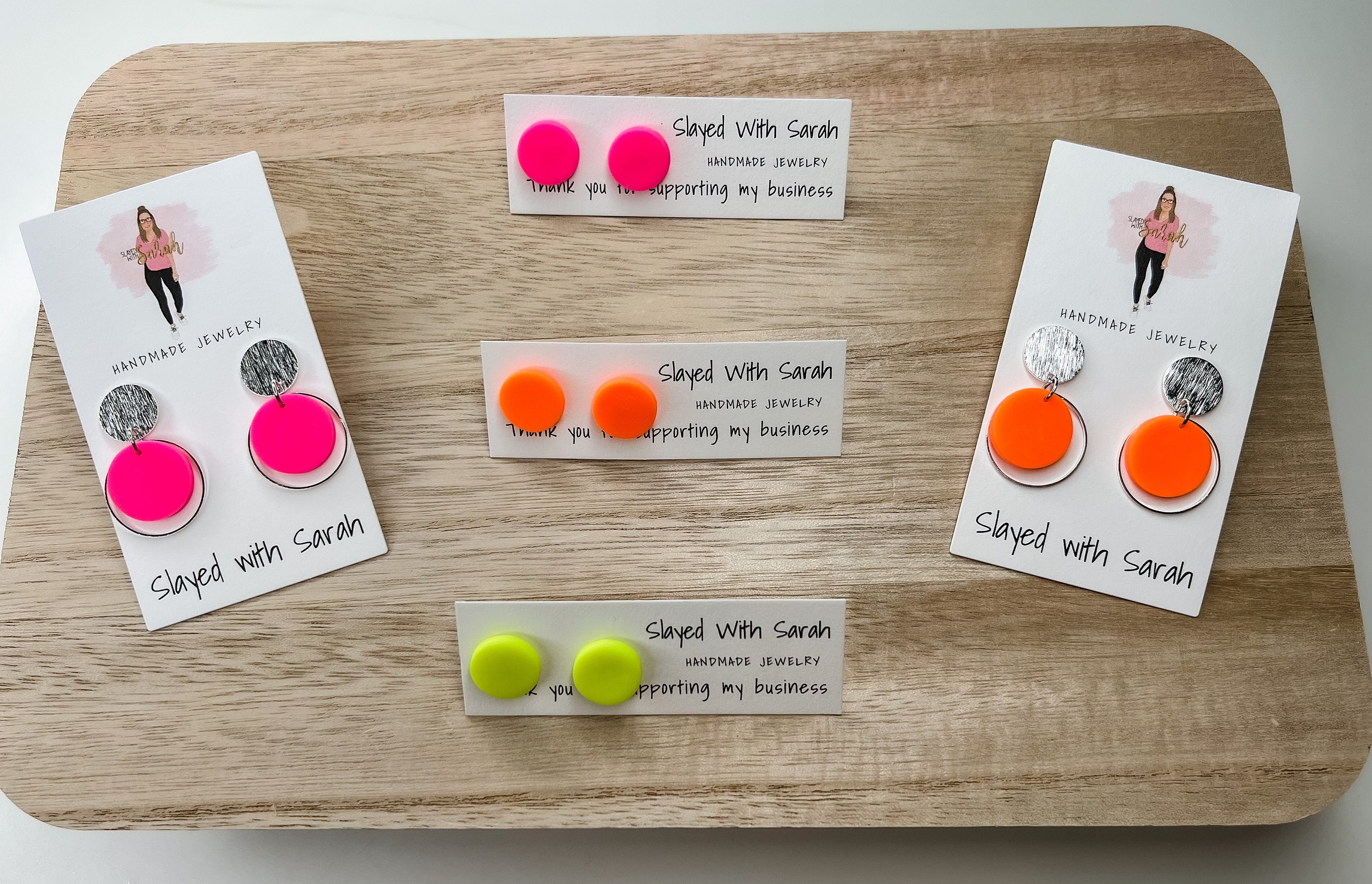 Neon Collection Studs - Etsy