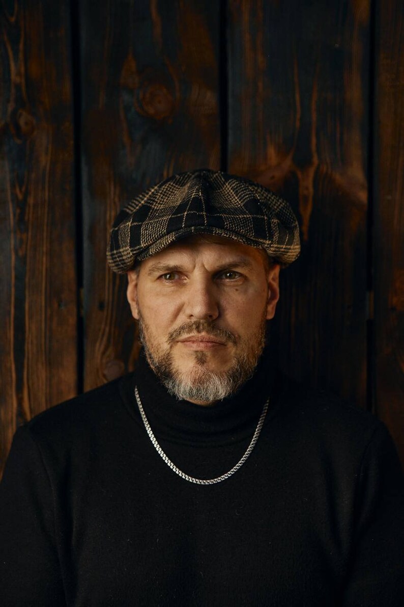 Black Cage Cap Hooligan Bandit Hat Wool Newsboy Cap Peaky - Etsy