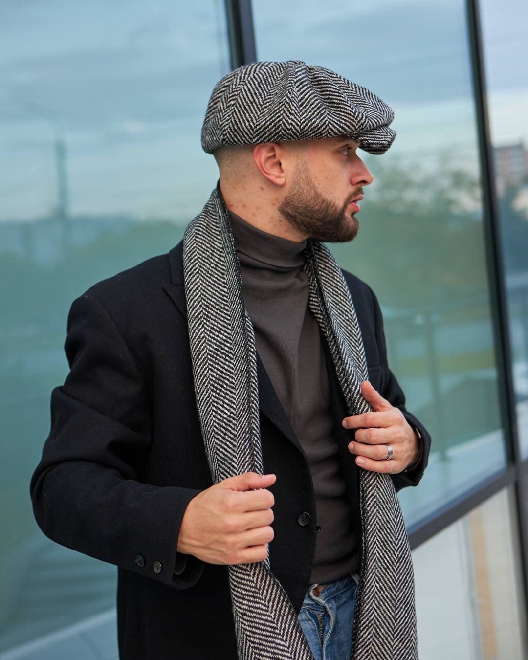 Peaky Blinders Hat, Herringbone Wool Cap, Peaky Cap, Peaky Blinders Cap ...