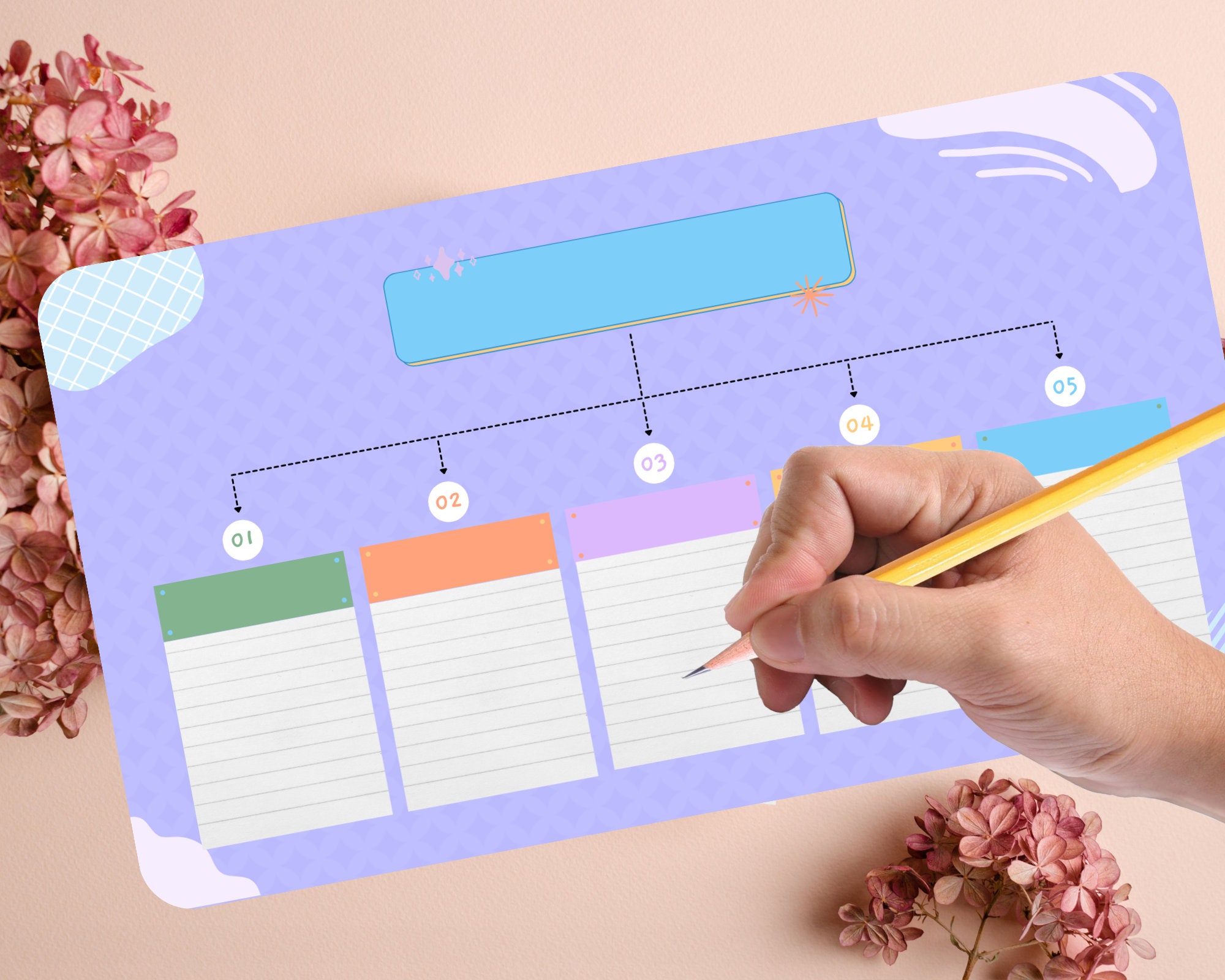 Printable Mind Map Template, Digital Planner for Brainstorming Ideas ...