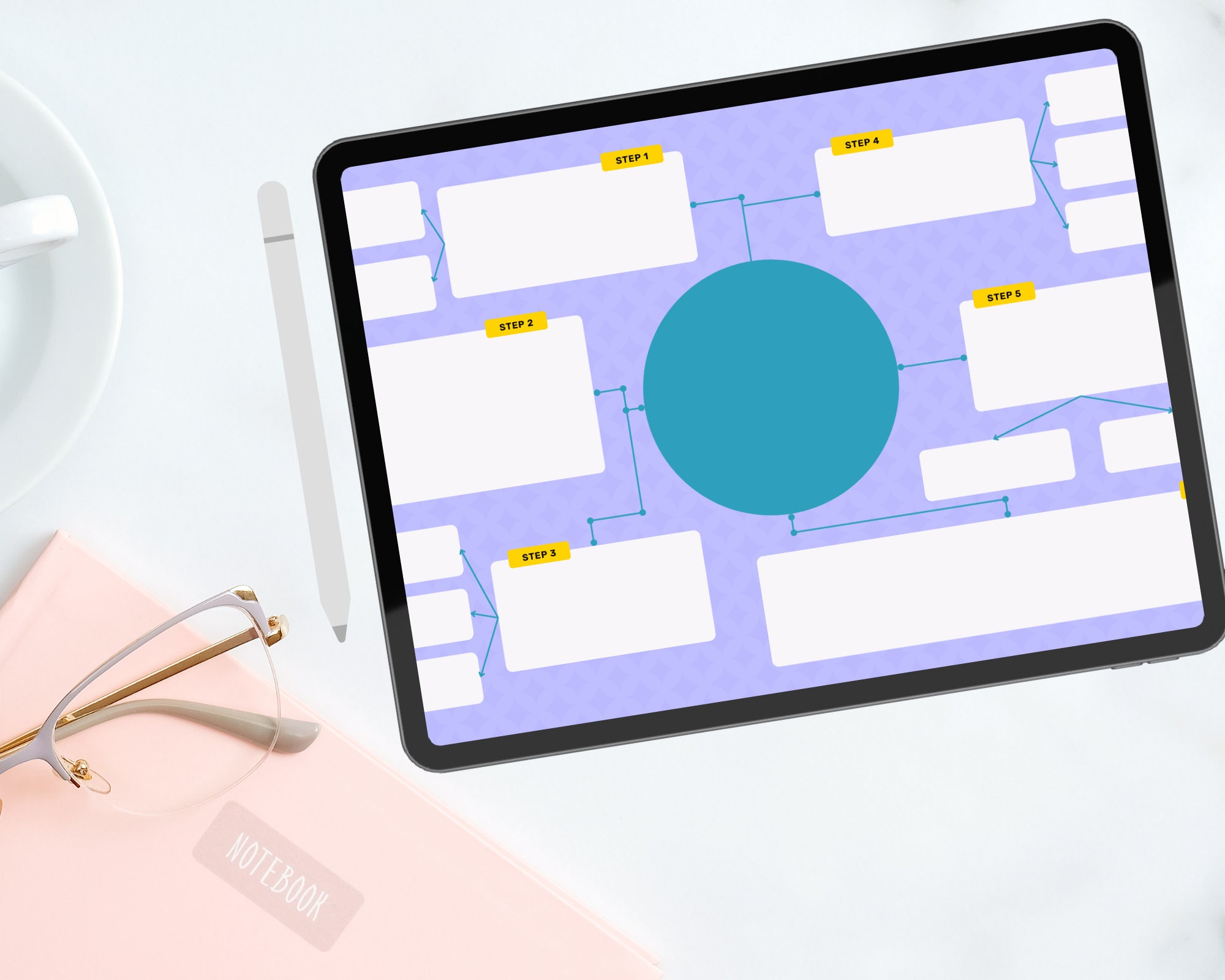 Printable Mind Map Template, Digital Planner for Brainstorming Ideas ...