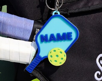 Custom Pickleball Bag Tag Personalized Pickleball Keychain Bag Tag Name ...