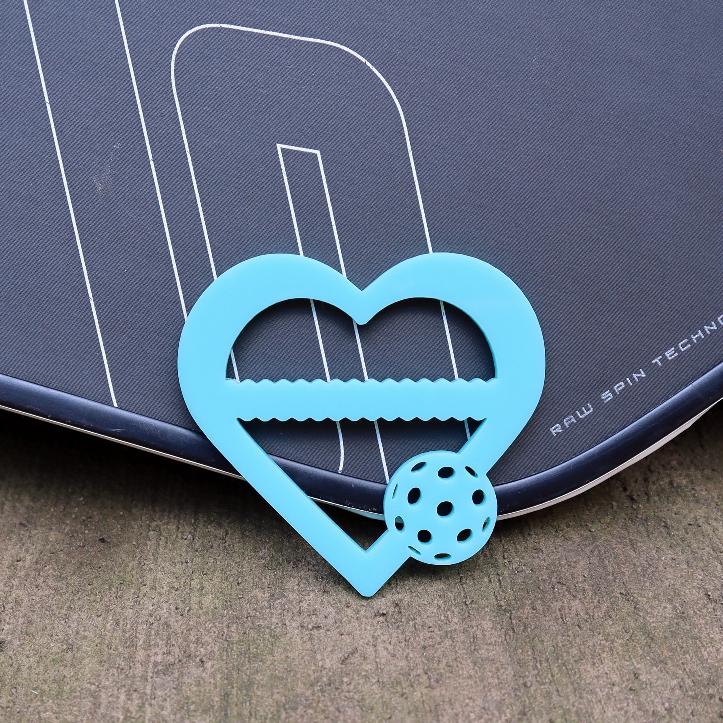 Heart Pickleball Slide, T-shirt Clip, Scarf Slide, Pickleball ...