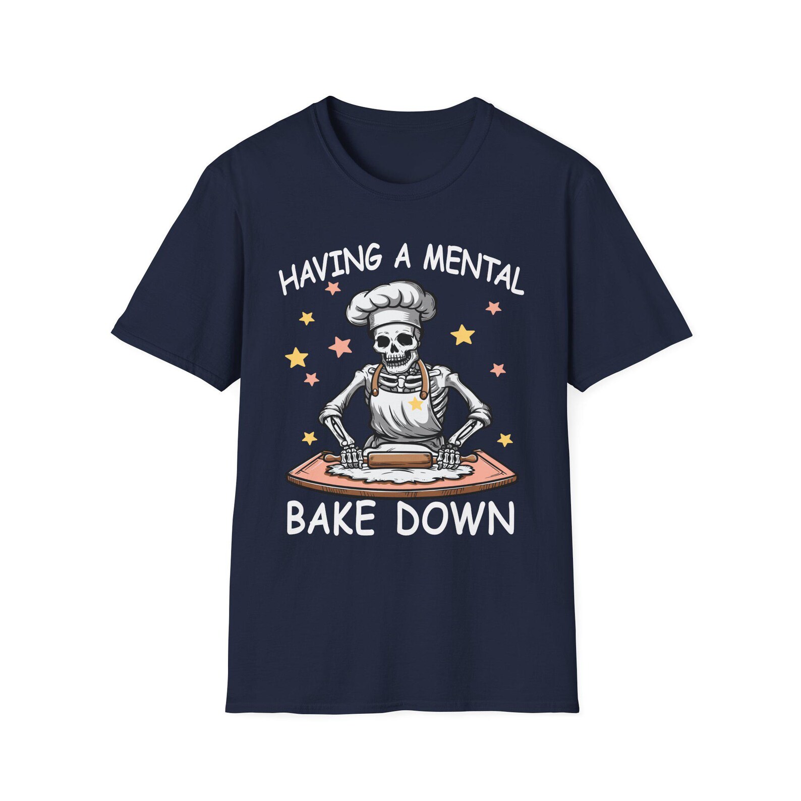 Having a Mental Bake Down, Baking Skull Cook Witchy Chef T-shirt ...