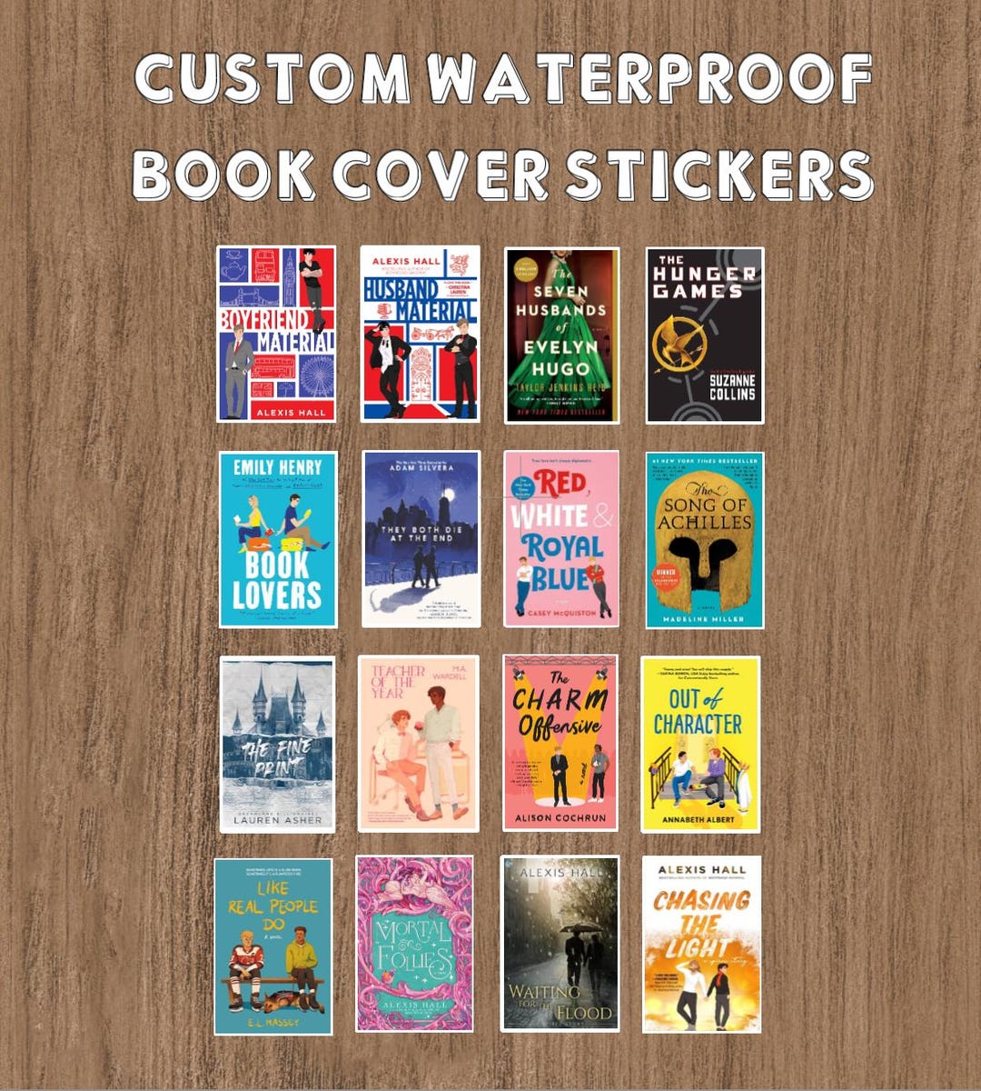 Custom Waterproof Book Cover Stickers - Etsy