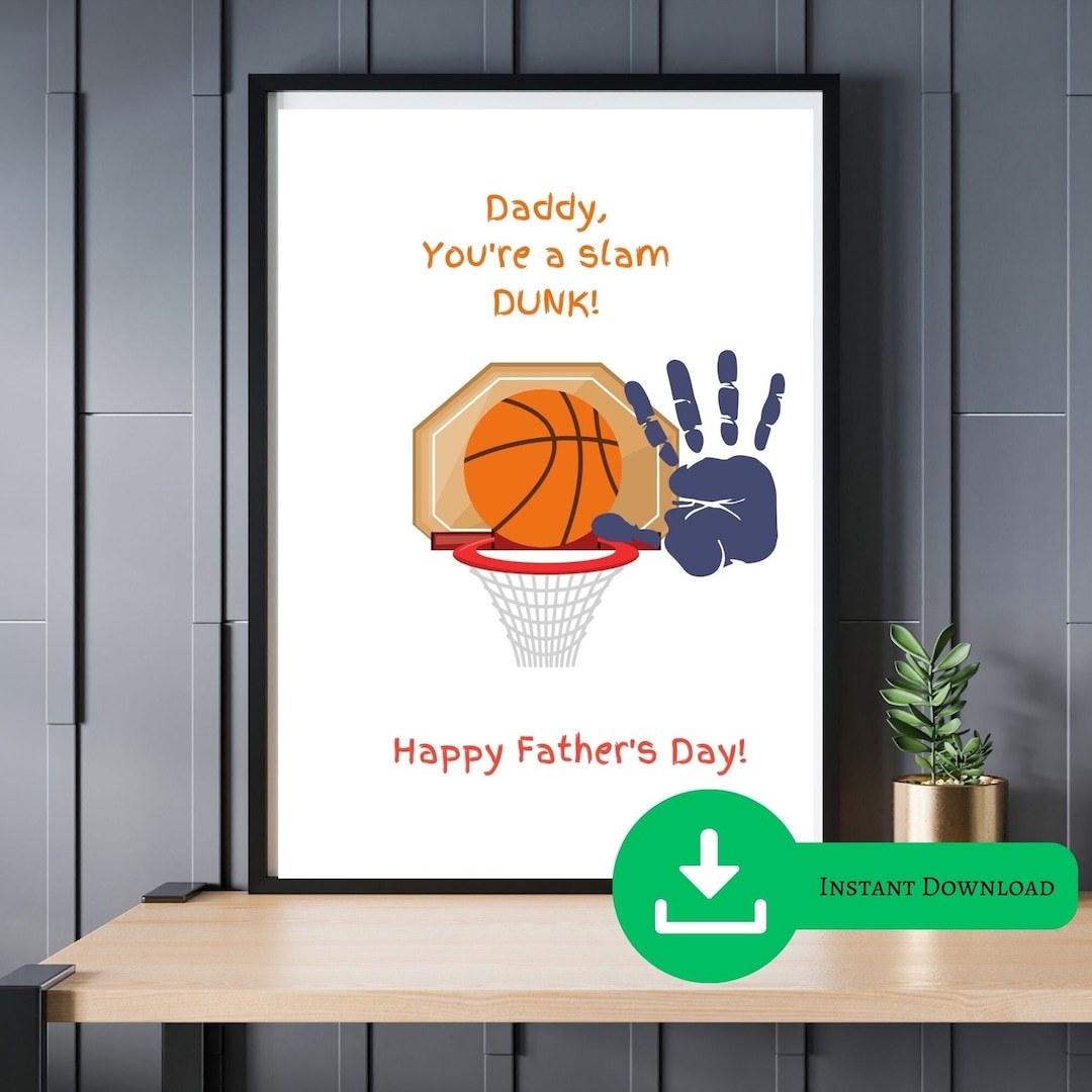 Basketball Father's Day Handprint Art Fathers Day Craft Cheap Fathers ...