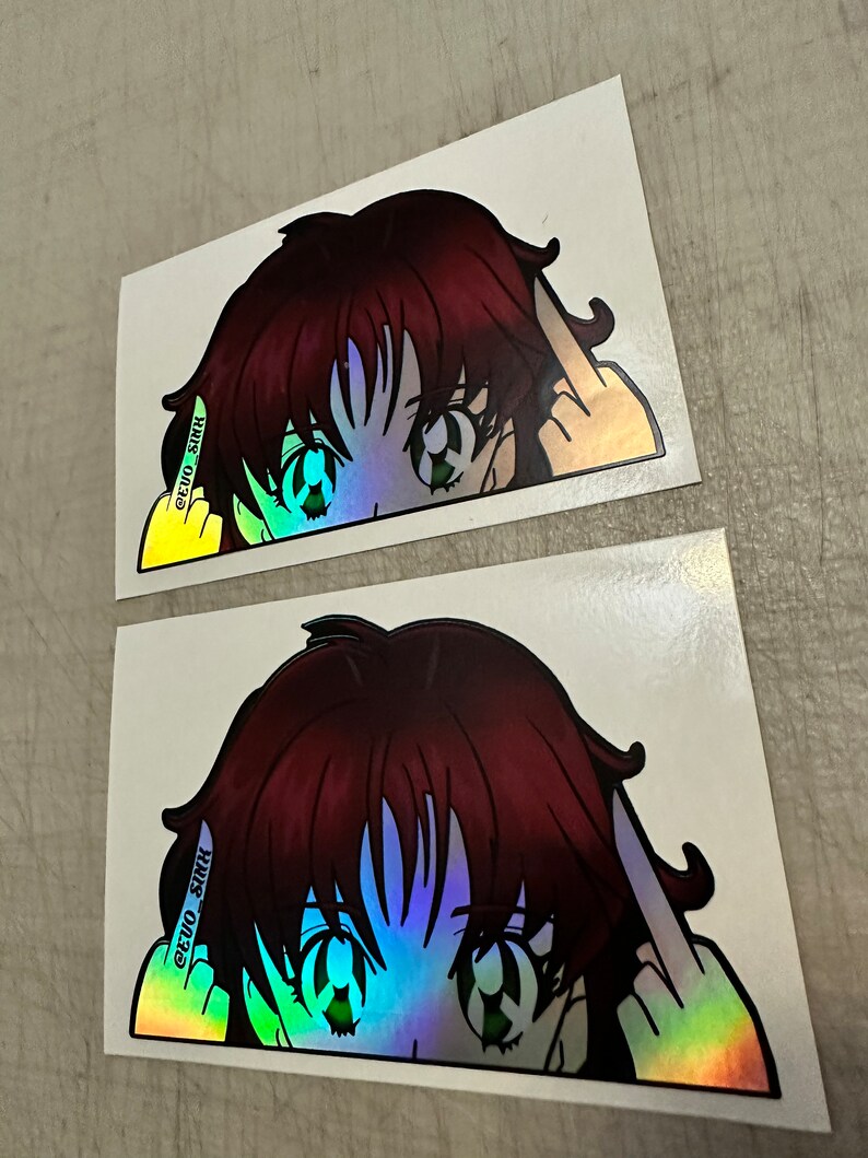 Anime Peekaboo Decal - Etsy