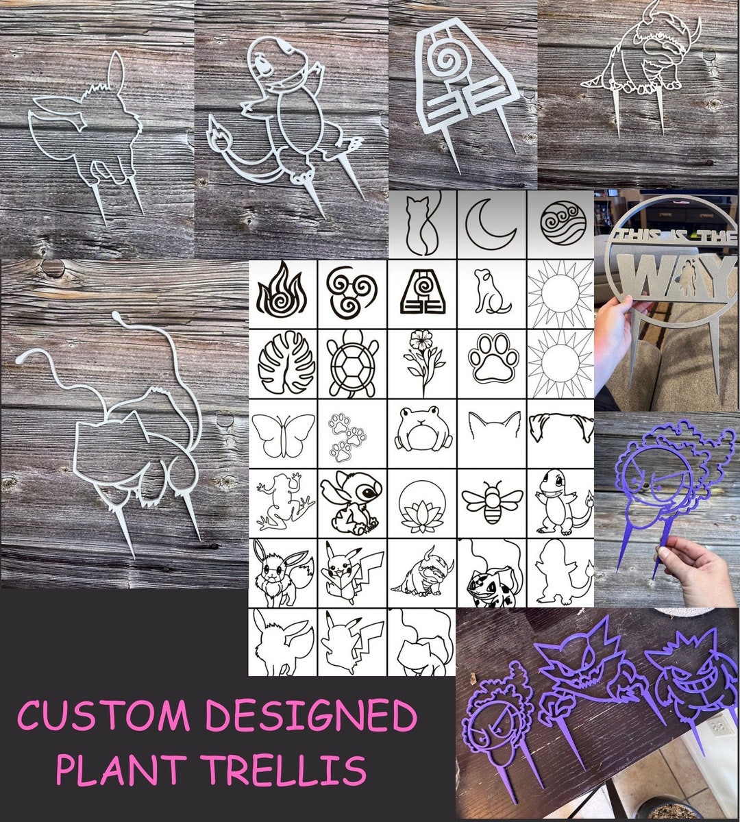 3D Printed Plant Trellis/ Plant Decor CUSTOM - Etsy