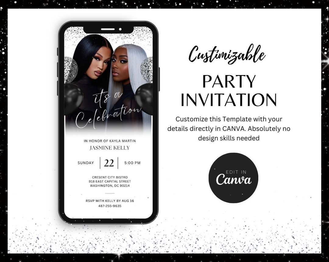 Editable Party Invitation Template Template Party Time - Etsy