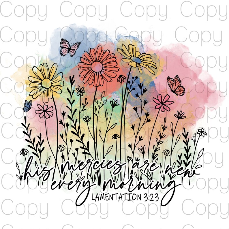 His Mercies Are New Every Morning PNG - Etsy