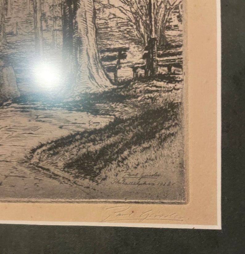 Paul Geissler 1881 1965 Pencil Signed Original Etching - Etsy