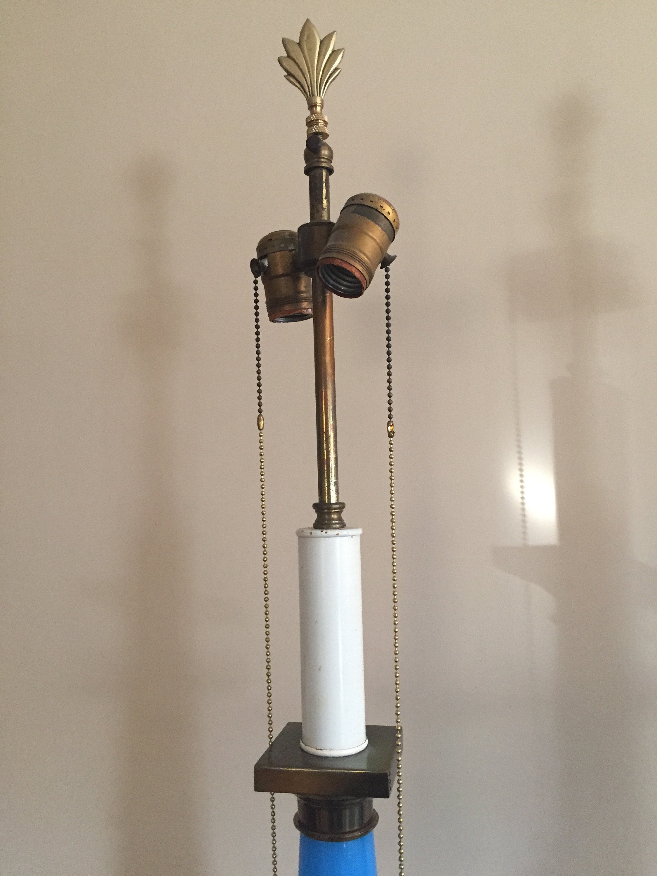 Monumental Antique French Blue Opaline Table Lamps - Etsy