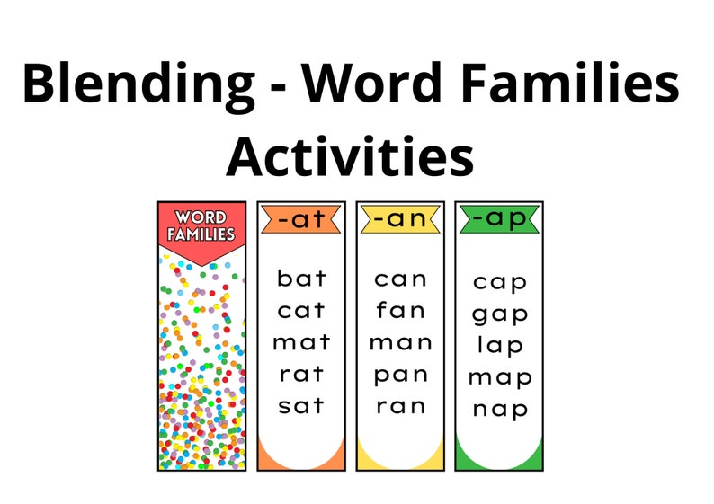 Dynamic Word Family Blending Kit - Engaging Phonics Activities - Etsy