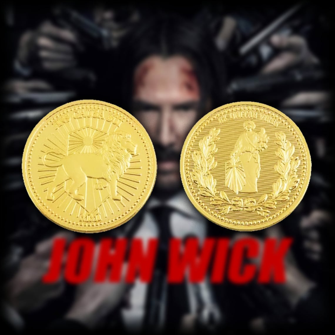 Gold Coin John Wick - Etsy
