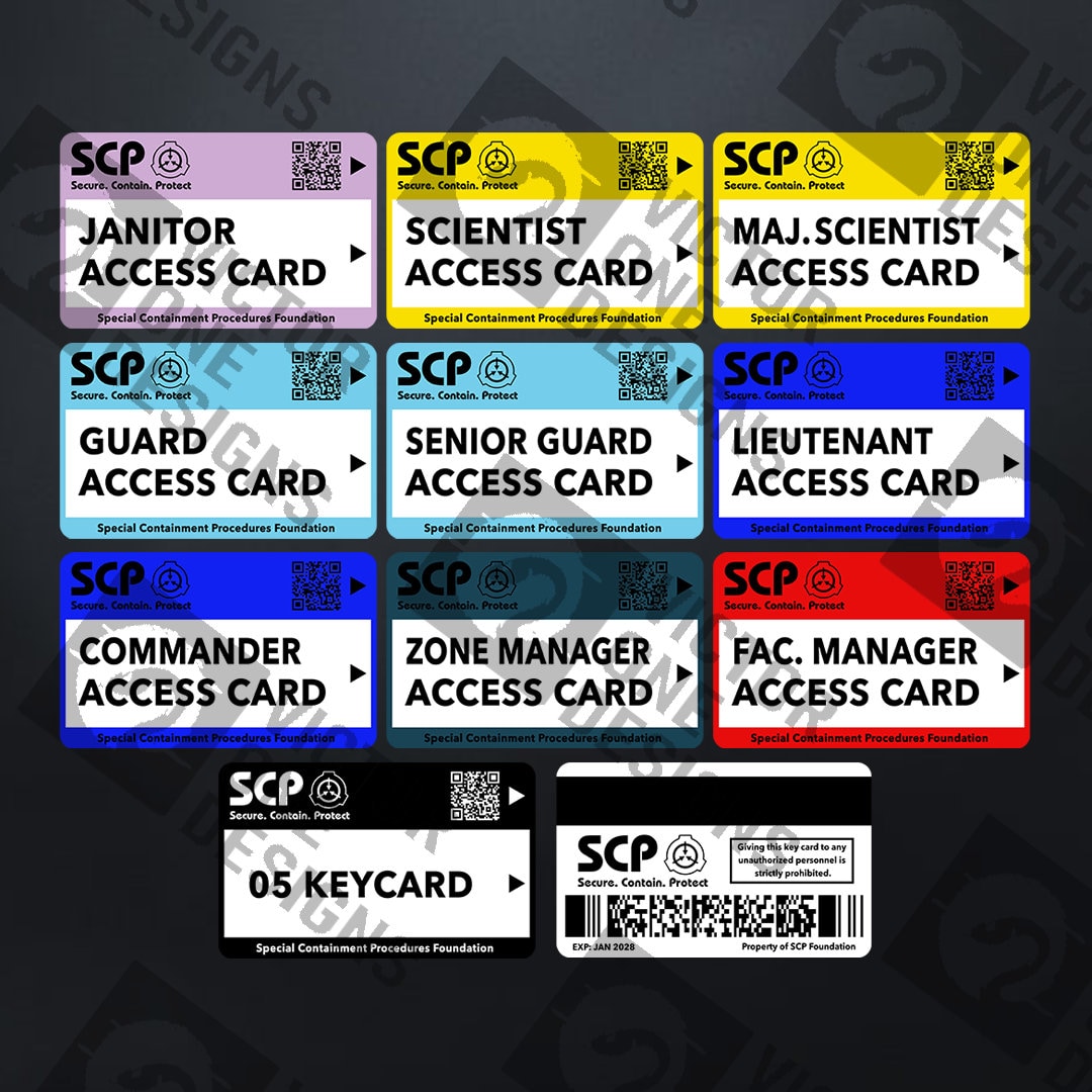 Access Cards SCP - Etsy