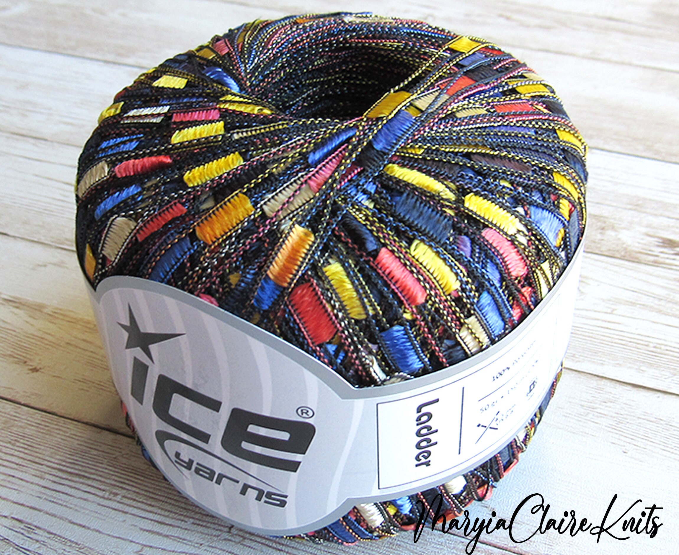 Ladder Ribbon Yarn Multicolor Colorful Shiny Polyester Ribbon Yarn Red ...