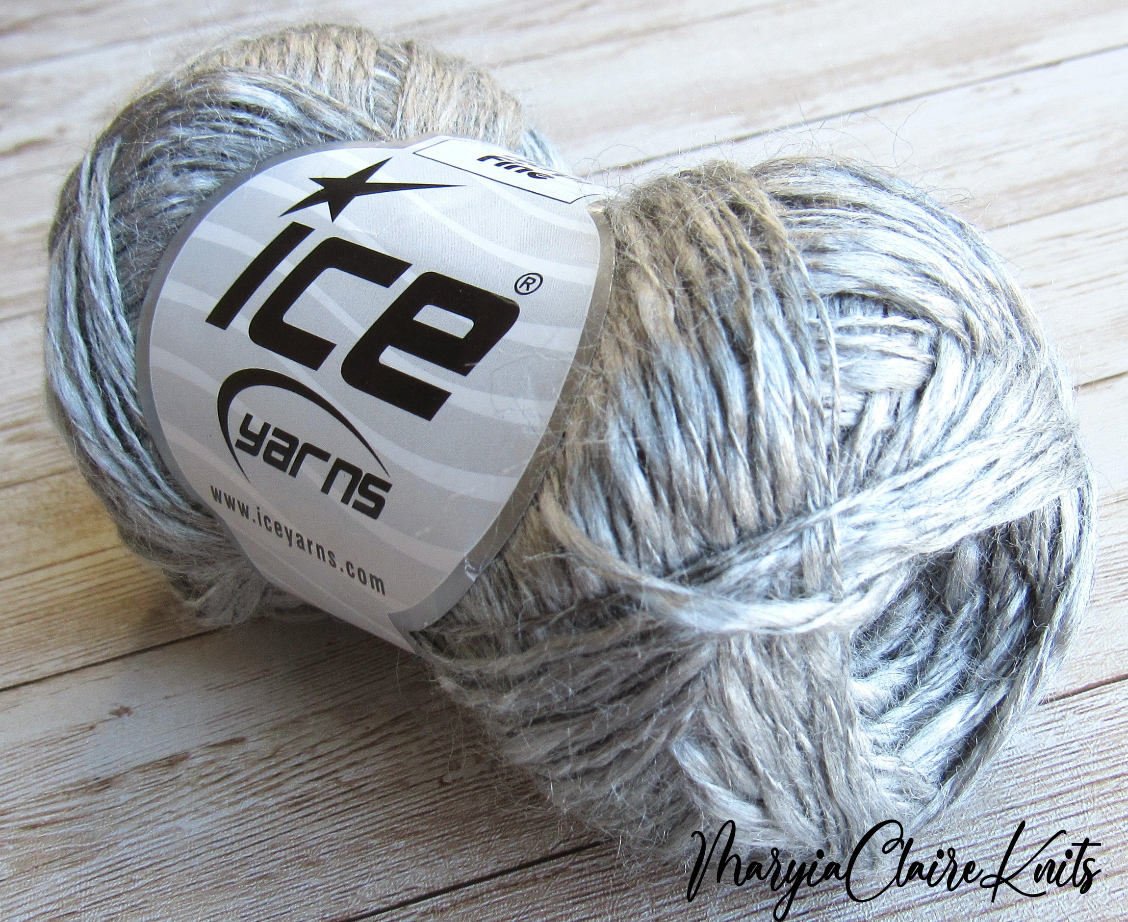 Gray Solid Lightweight Acrylic Yarn, Summer Thin to Thick Grey Yarn for ...
