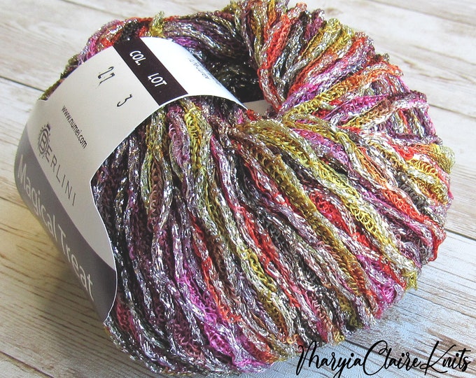 Metallic Multicolor Yarn, Berlini Magical Treat Italian Colorful Chain ...