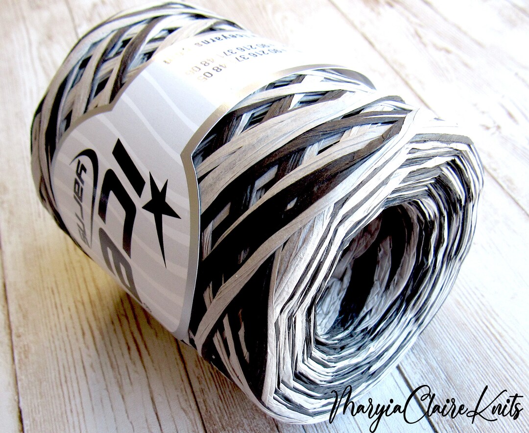 Raffia Yarn in Multi Brown Shades, Dark Brown and Beige Paper Ribbon ...