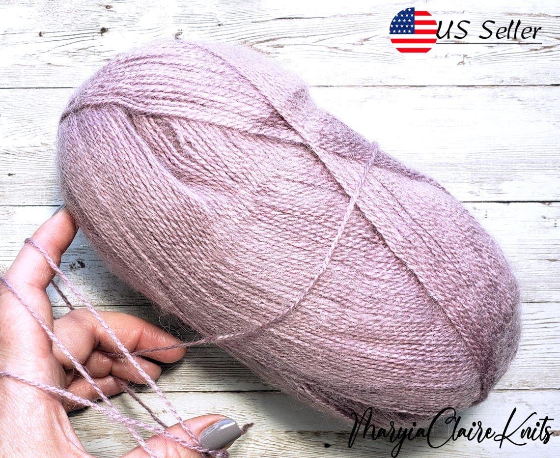 Dark Orchid Mohair Blend Yarn, Lightweight Mauve Yarn, Ice Yarns - Etsy