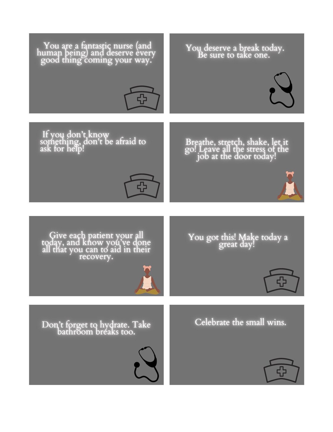 Affirmation Cards for Nurses and Health Care Professionals - Etsy