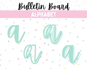 Blue Classroom Banner Letters Full Alphabet Printable - Etsy