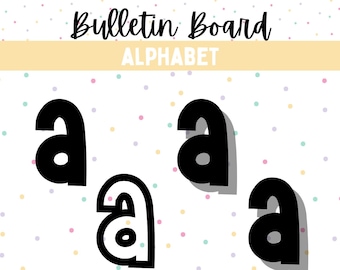 Black Classroom Banner Letters Full Alphabet Classroom Decor Printable ...