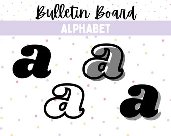 Black Classroom Banner Letters Full Alphabet Classroom Decor Printable ...