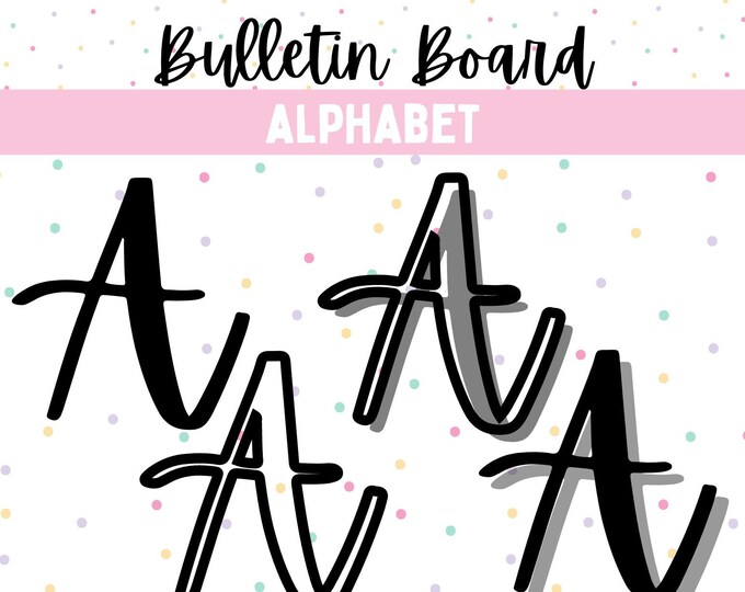 Black Classroom Banner Letters Full Alphabet | Classroom Decor ...