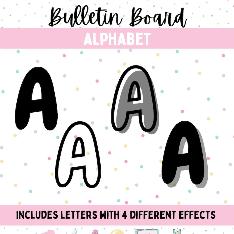 Black Bulletin Board Banner - Etsy