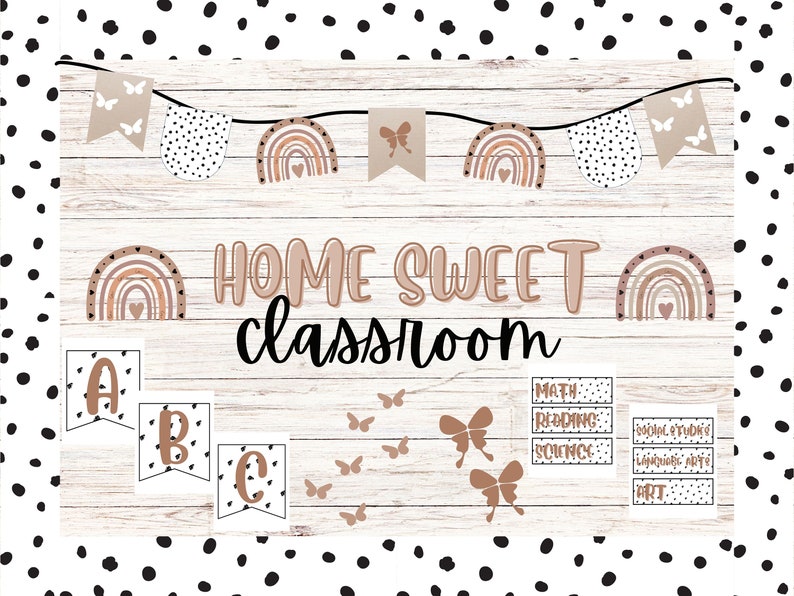 Rainbow Butterfly Bulletin Board Kit - Bulletin Board Classroom Decor ...