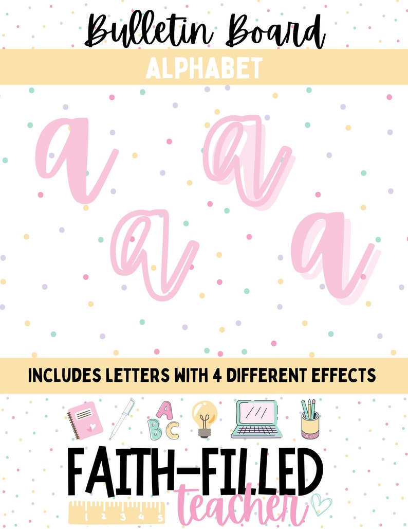 Pink Classroom Banner Letters Full Alphabet | Classroom Decor ...