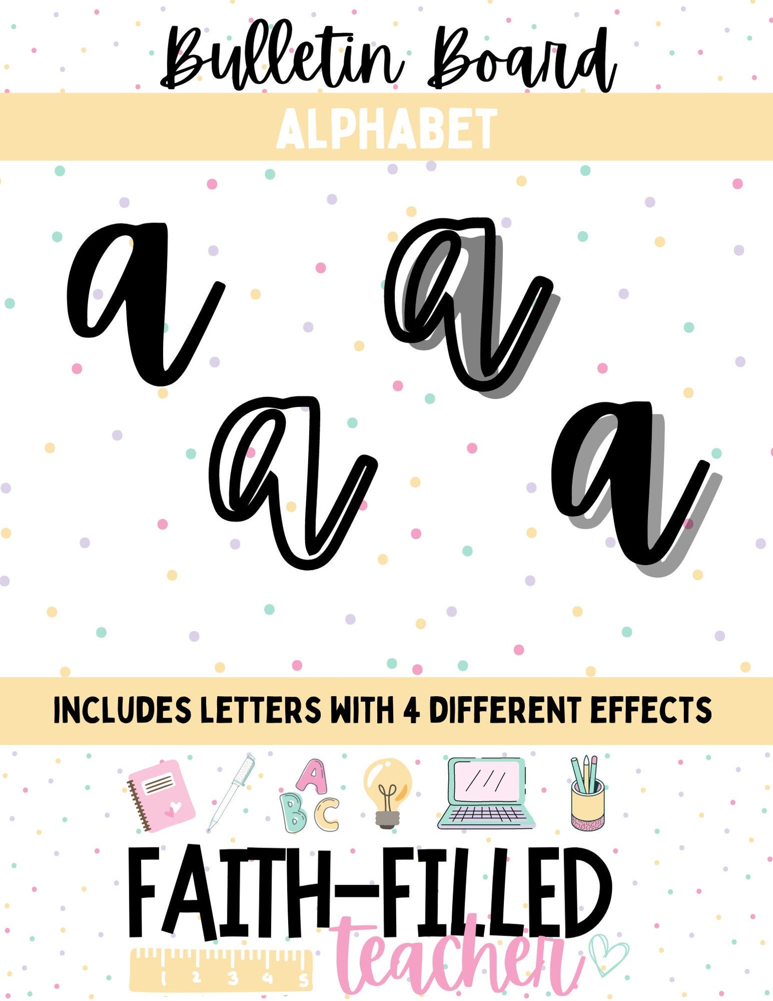 Black Classroom Banner Letters Full Alphabet Classroom Decor Printable ...