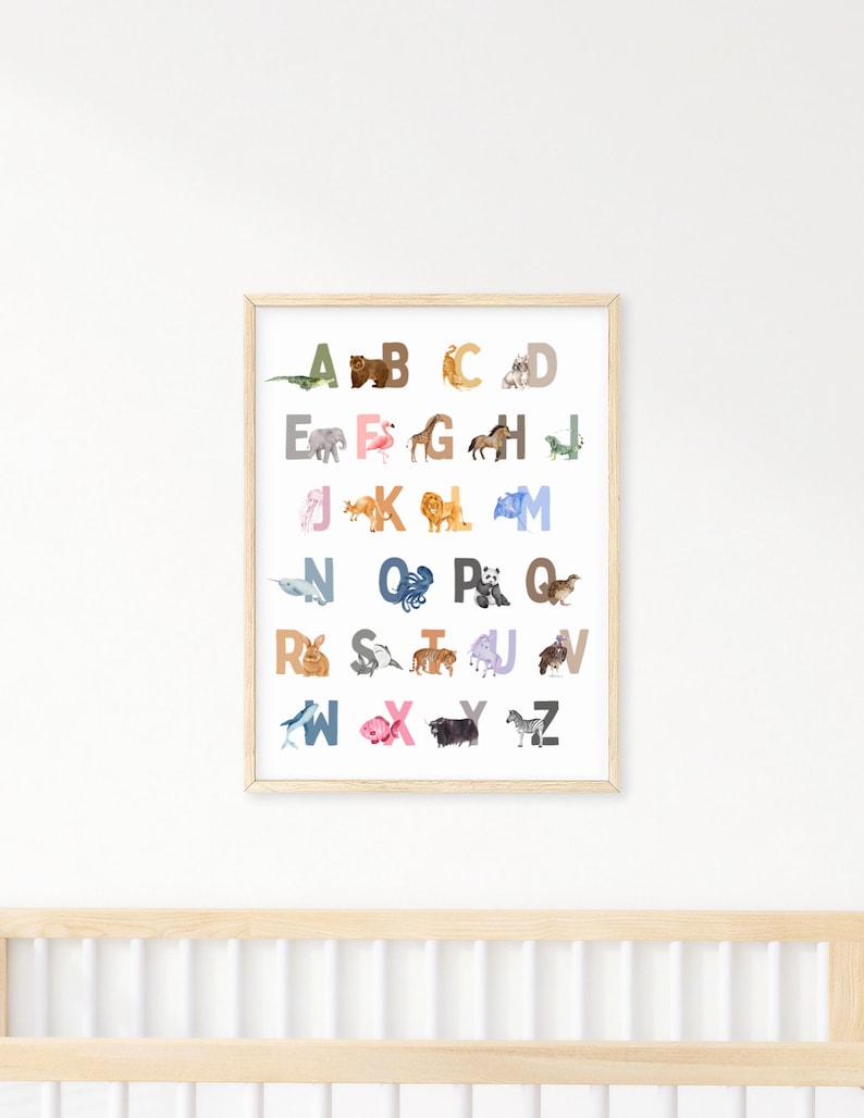 Animal Educational Poster, Animal Alphabet, Homeschool Printables ...
