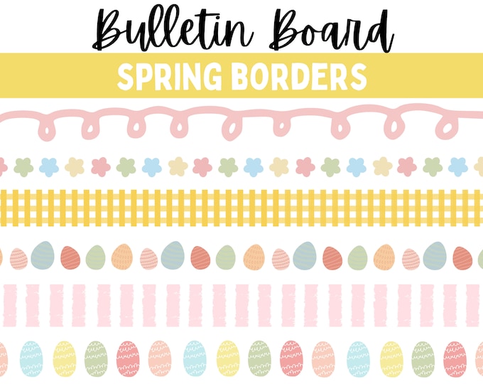 Printable Bulletin Board Borders, Spring Classroom Decor, Spring ...