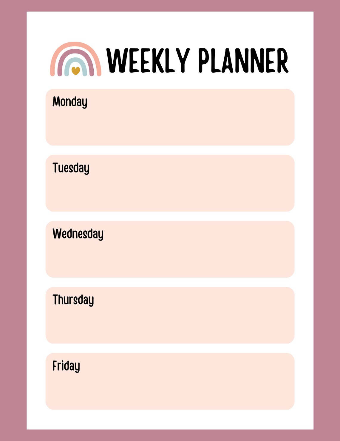 Undated Teacher Planner - Academic Planner - Teacher Printable ...