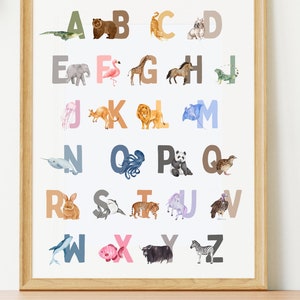 Animal Educational Poster, Animal Alphabet, Homeschool Printables ...