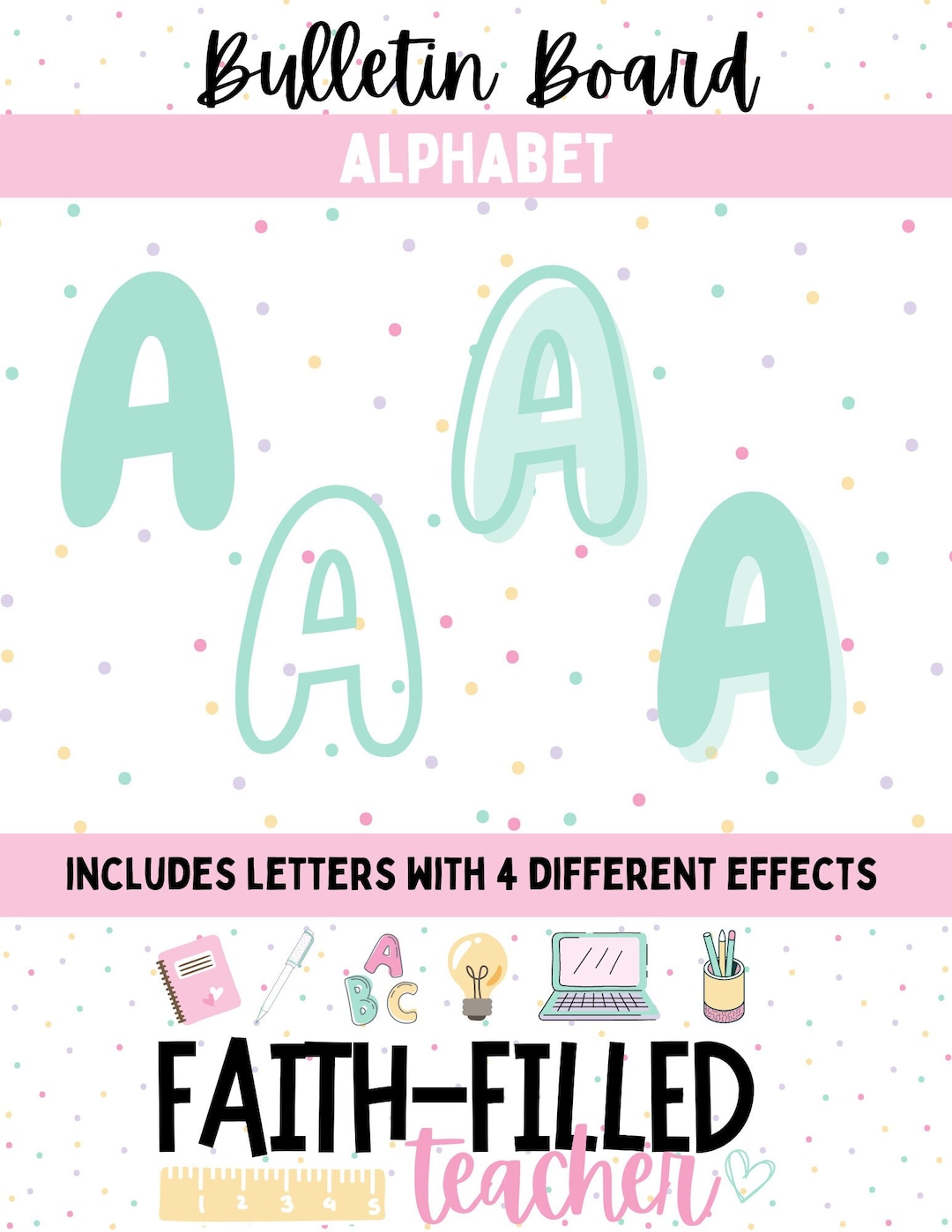 Letras de banner de aula azul Alfabeto completo / Decoración del aula ...