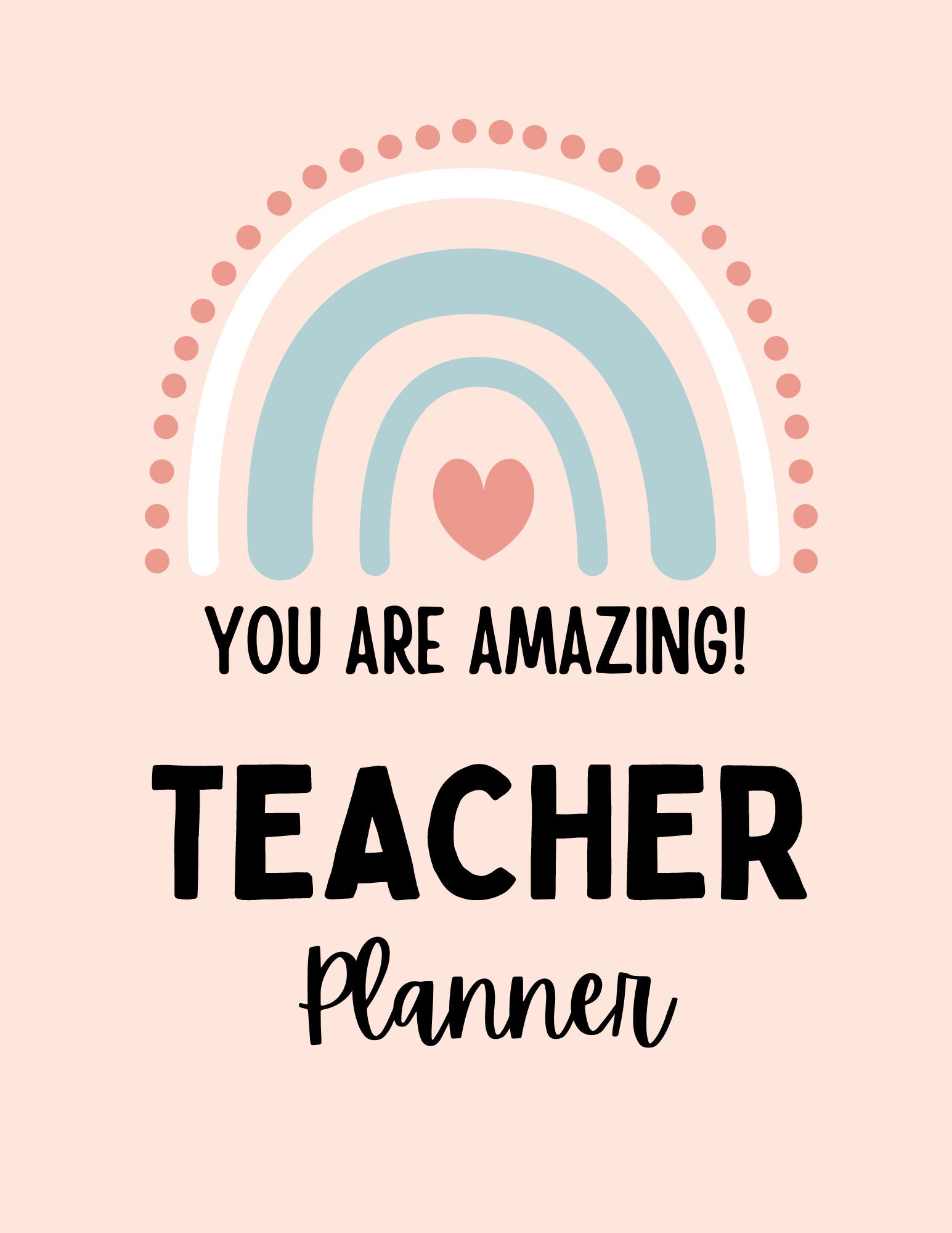Undated Teacher Planner - Academic Planner - Teacher Printable ...