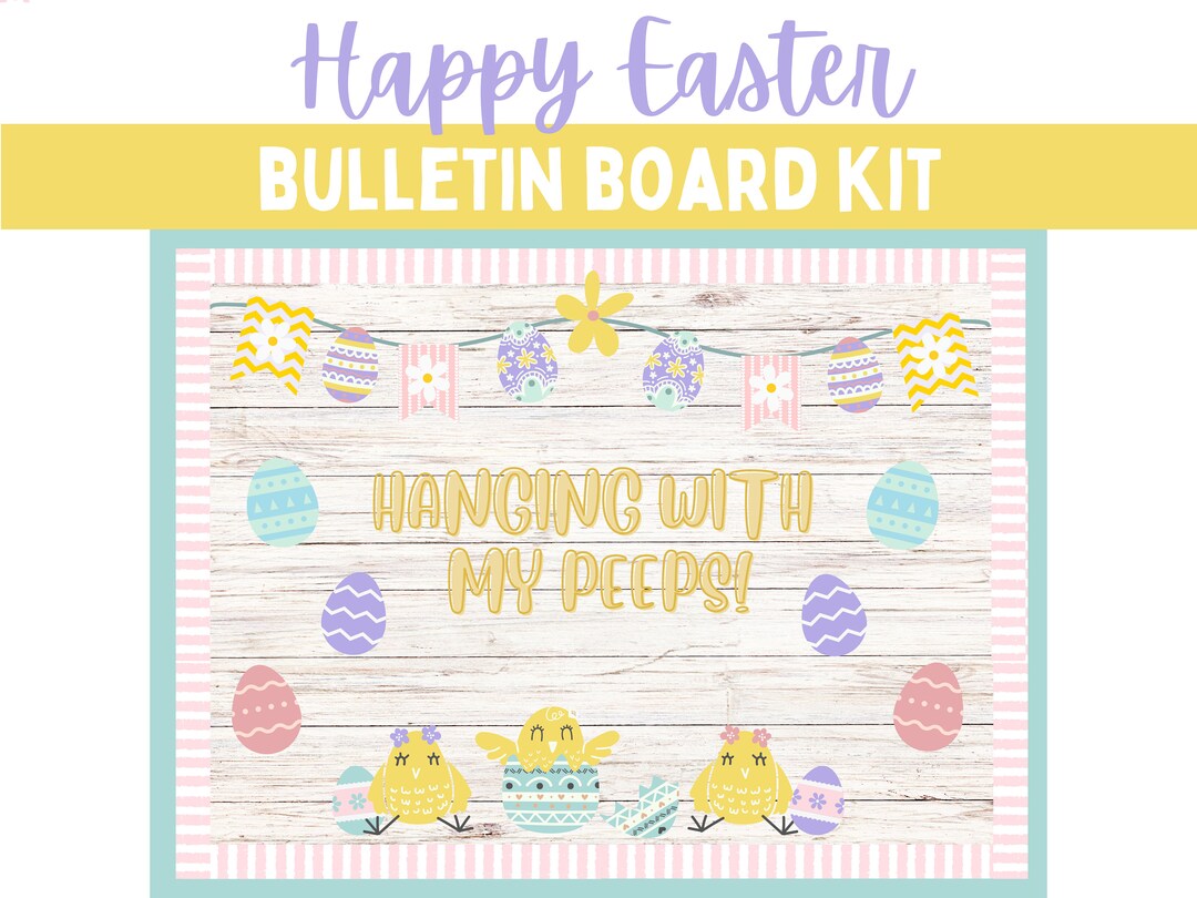 Easter Bulletin Board Kit - Happy Easter - Bulletin Board Classroom ...