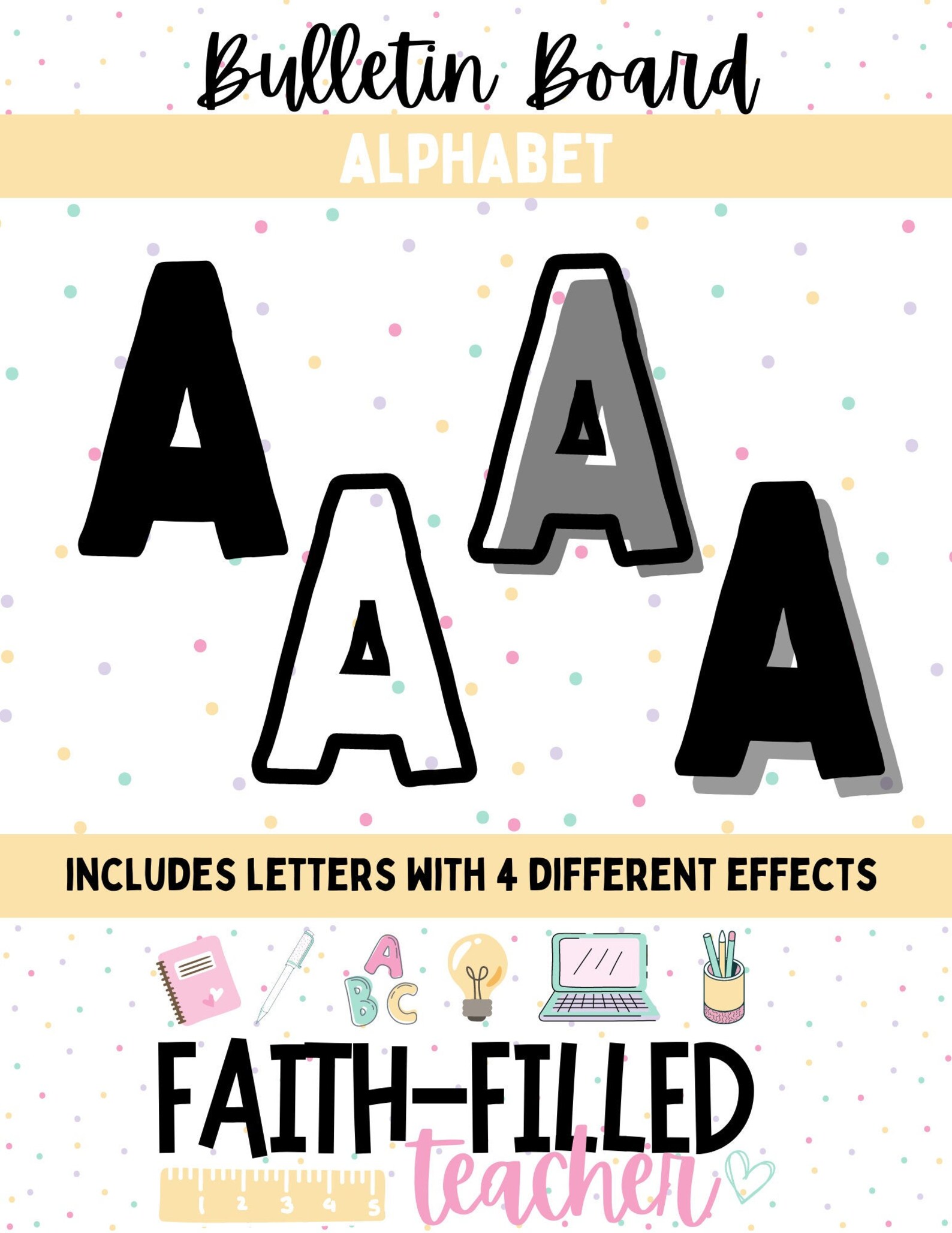 Black Classroom Banner Letters Full Alphabet | Classroom Decor ...