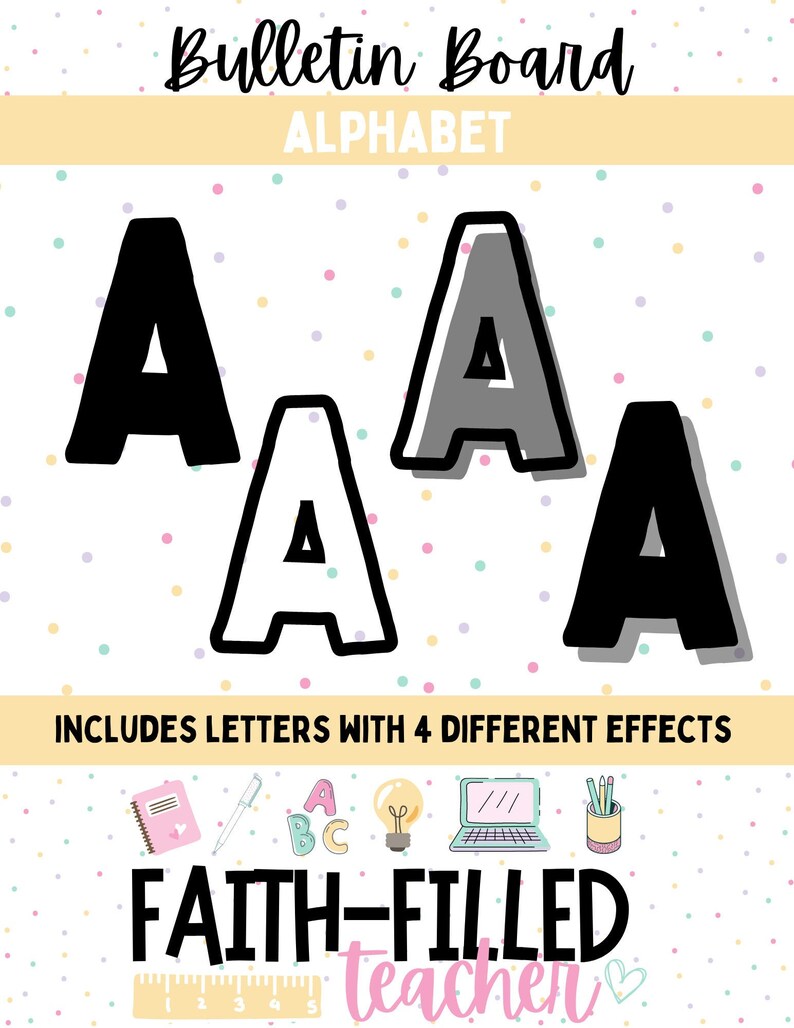 Black Classroom Banner Letters Full Alphabet | Classroom Decor ...